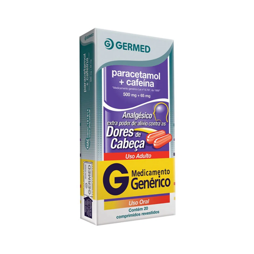 Paracetamol + Cafeína 20Cpr Germed - PARACETAMOL+CAFEINA 20CPR ...