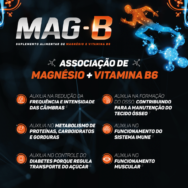 Suplemento Mag-B 30cpr - MAG-B SUPLEMENTO ALIMENTAR E VITAMINA B6 C/30 ...