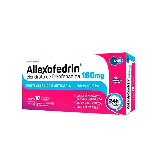 Allexofedrin 180mg 10cpr - ALLEXOFEDRIN 180MG 10CPR - EMS SIMILAR