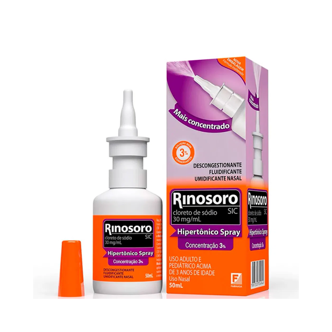Rinosoro Sic 3% Hipertônico Spray 50mL - Rinosoro Sic 3% Hipertônico ...