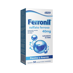 Ferronil 40mg 50cpr - FERRONIL 40MG 50CPR REVESTIDOS - TEUTO