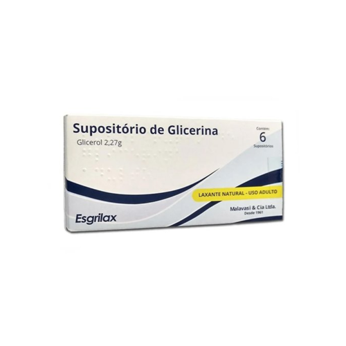 Supositório de Glicerina Adulto 6Uni Esgrilax - SUPOSITORIO DE ...